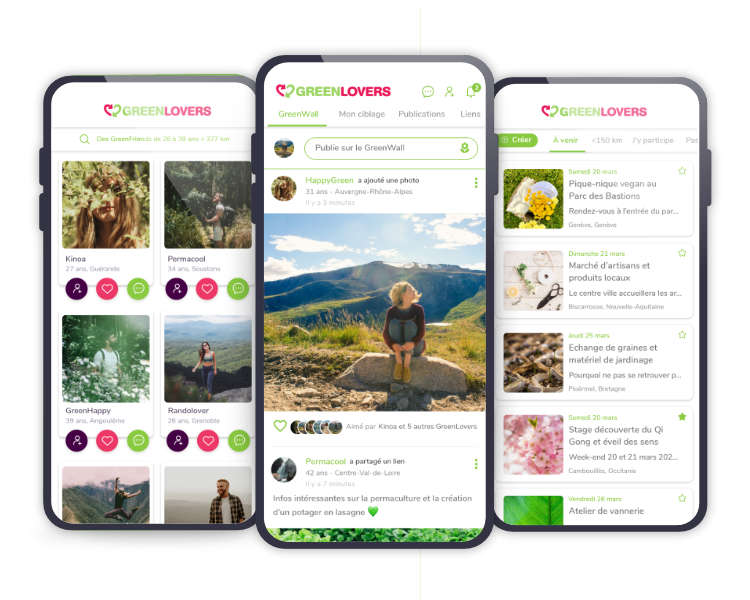 GreenLovers - Réseau Social Green et Site de Rencontre Bio